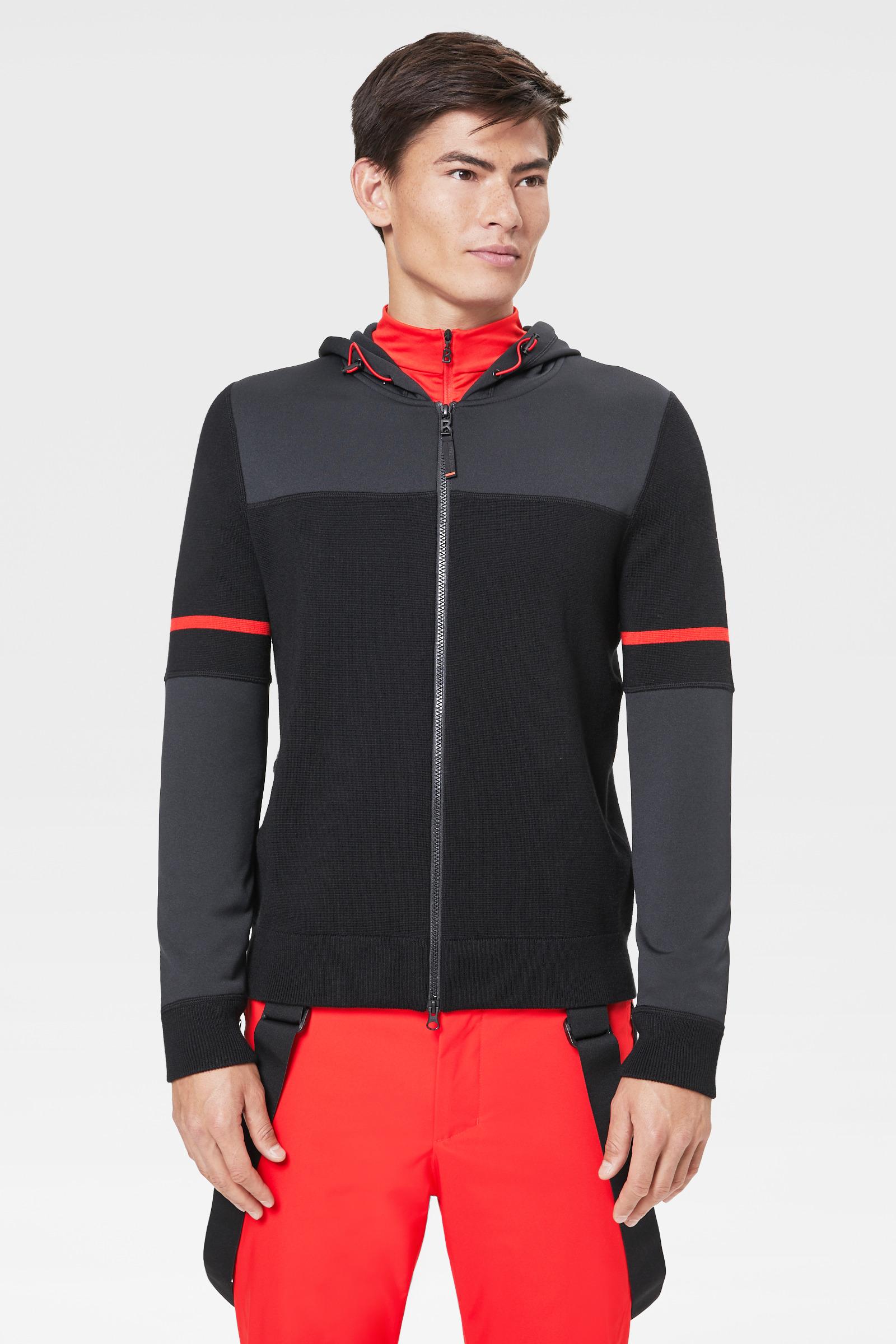 Bogner Wool Charly Knit Jacket In Black for Men - Lyst