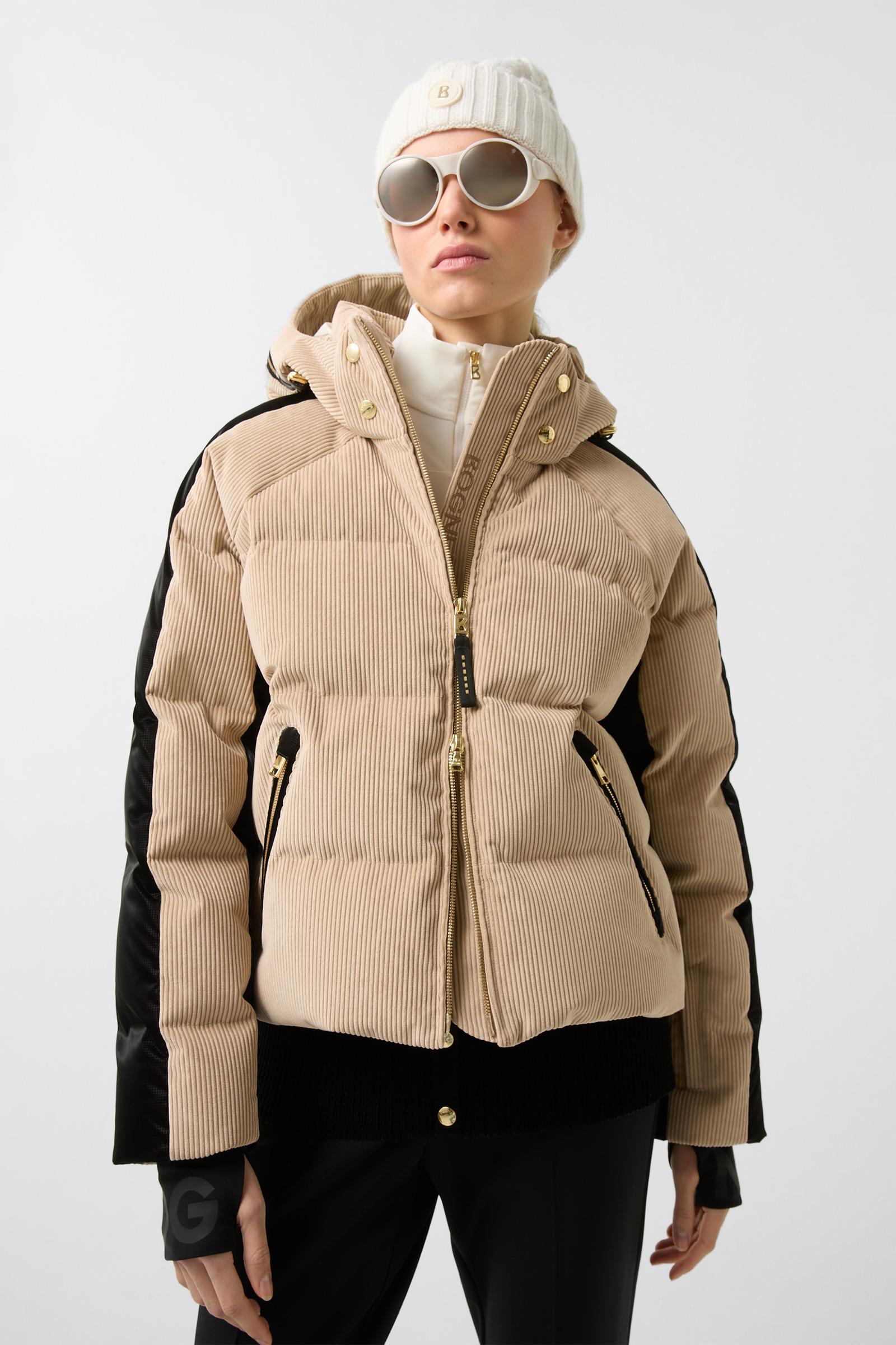 Bogner Inka Corduroy Ski Jacket in Natural | Lyst