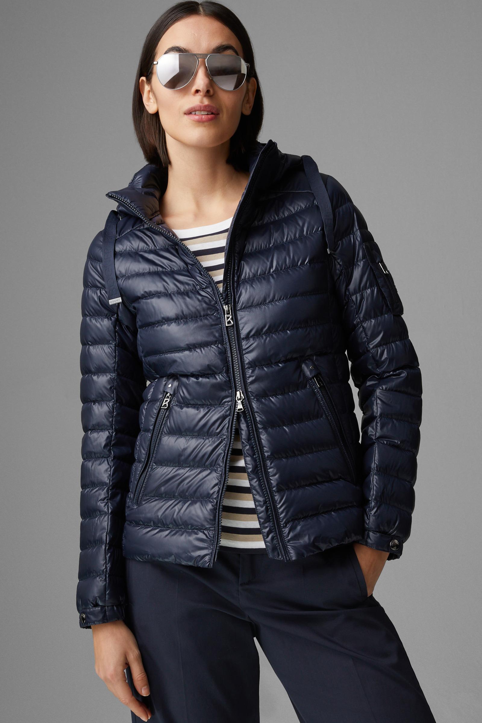 Bogner Farah Lightweight Down Jacket in Blue | Lyst