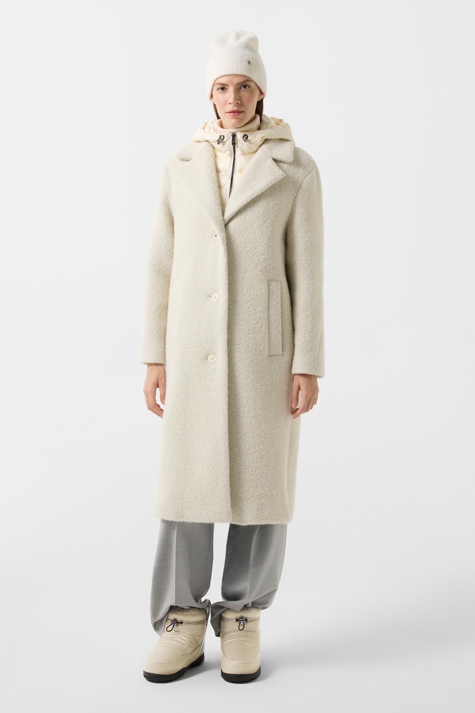 Bogner Deniz Wool Coat in Natural | Lyst