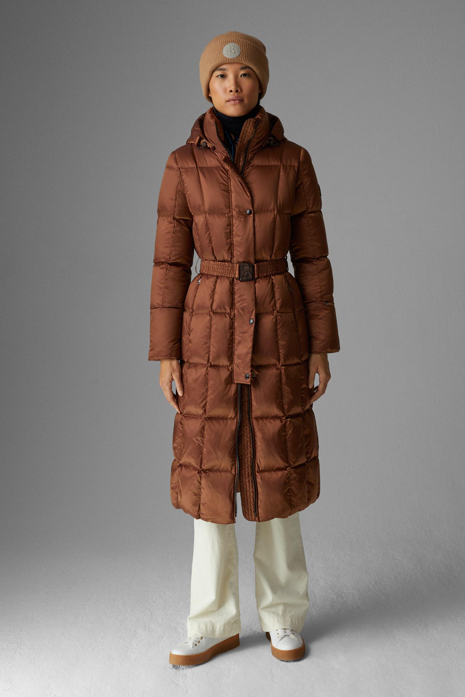 Bogner Nicole Down Coat in Brown | Lyst