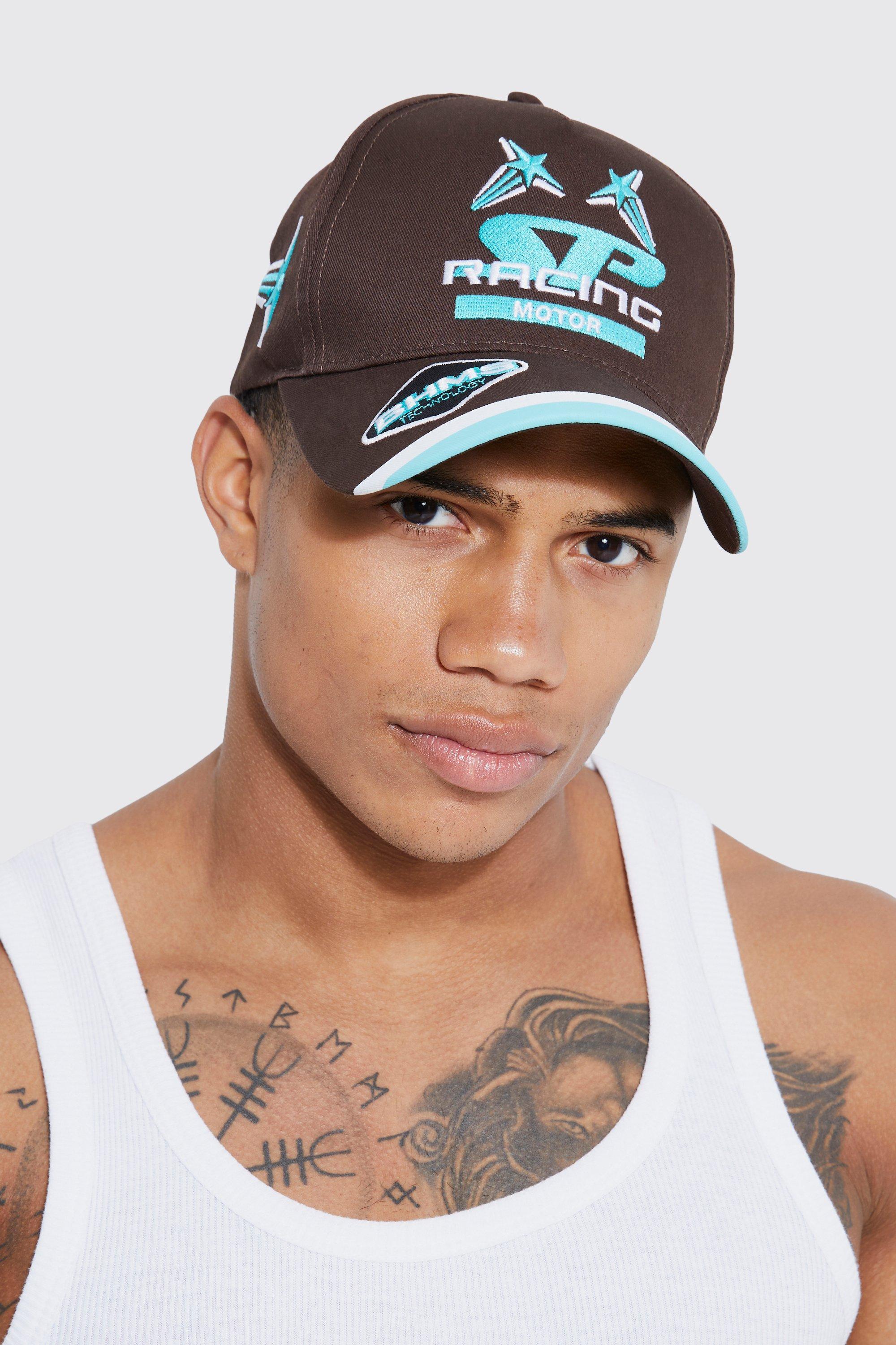 BoohooMAN Moto Badge Cap in Blue for Men | Lyst
