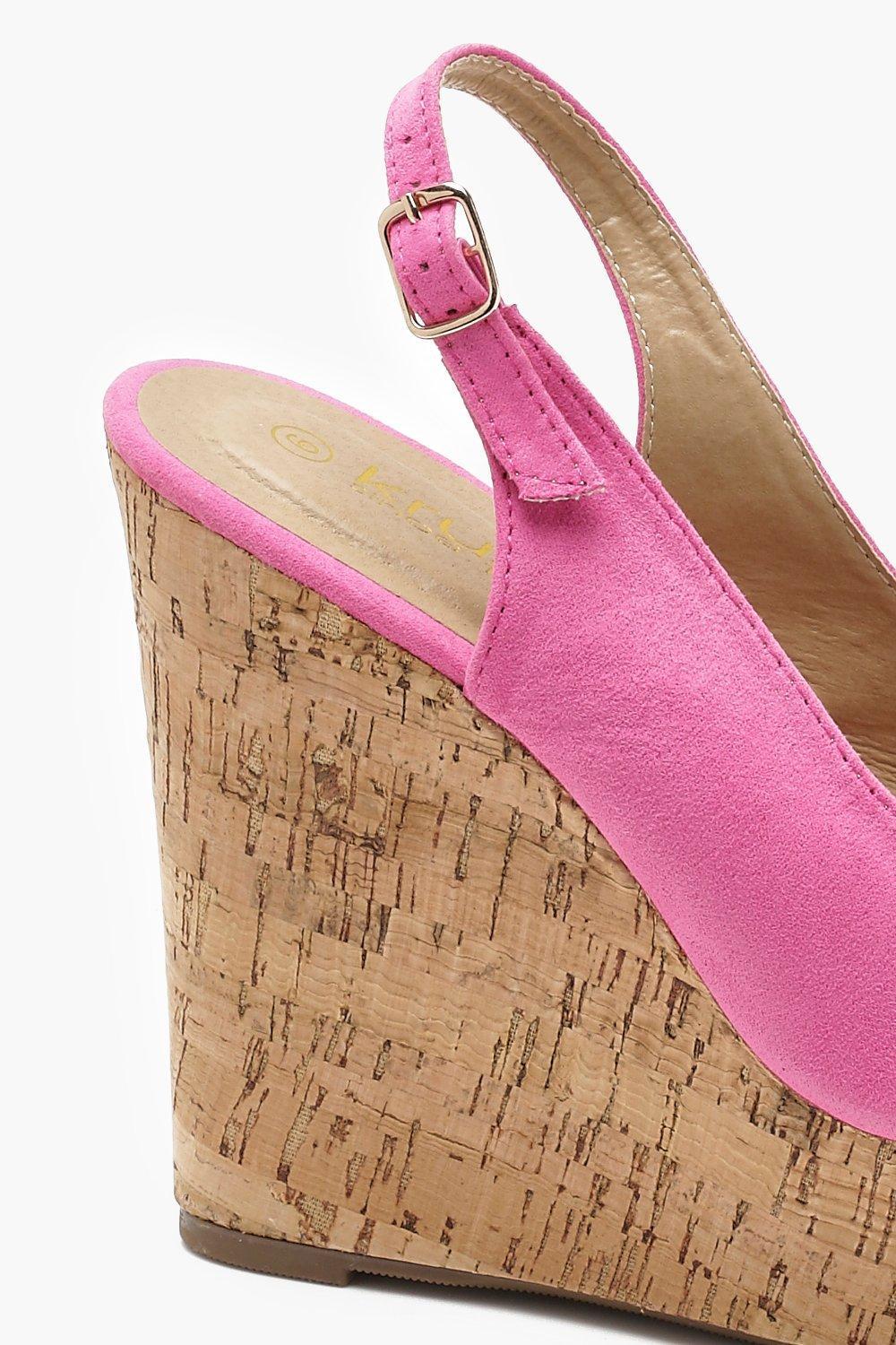Buy pink closed toe wedges cheap online