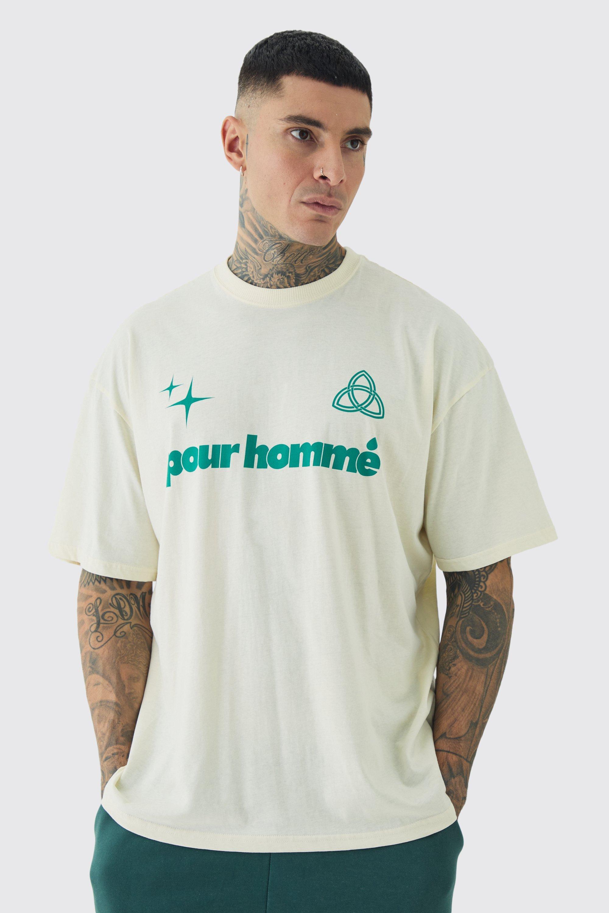 BoohooMAN Tall Pour Homme Graphic Oversized T-Shirt in Green for Men | Lyst
