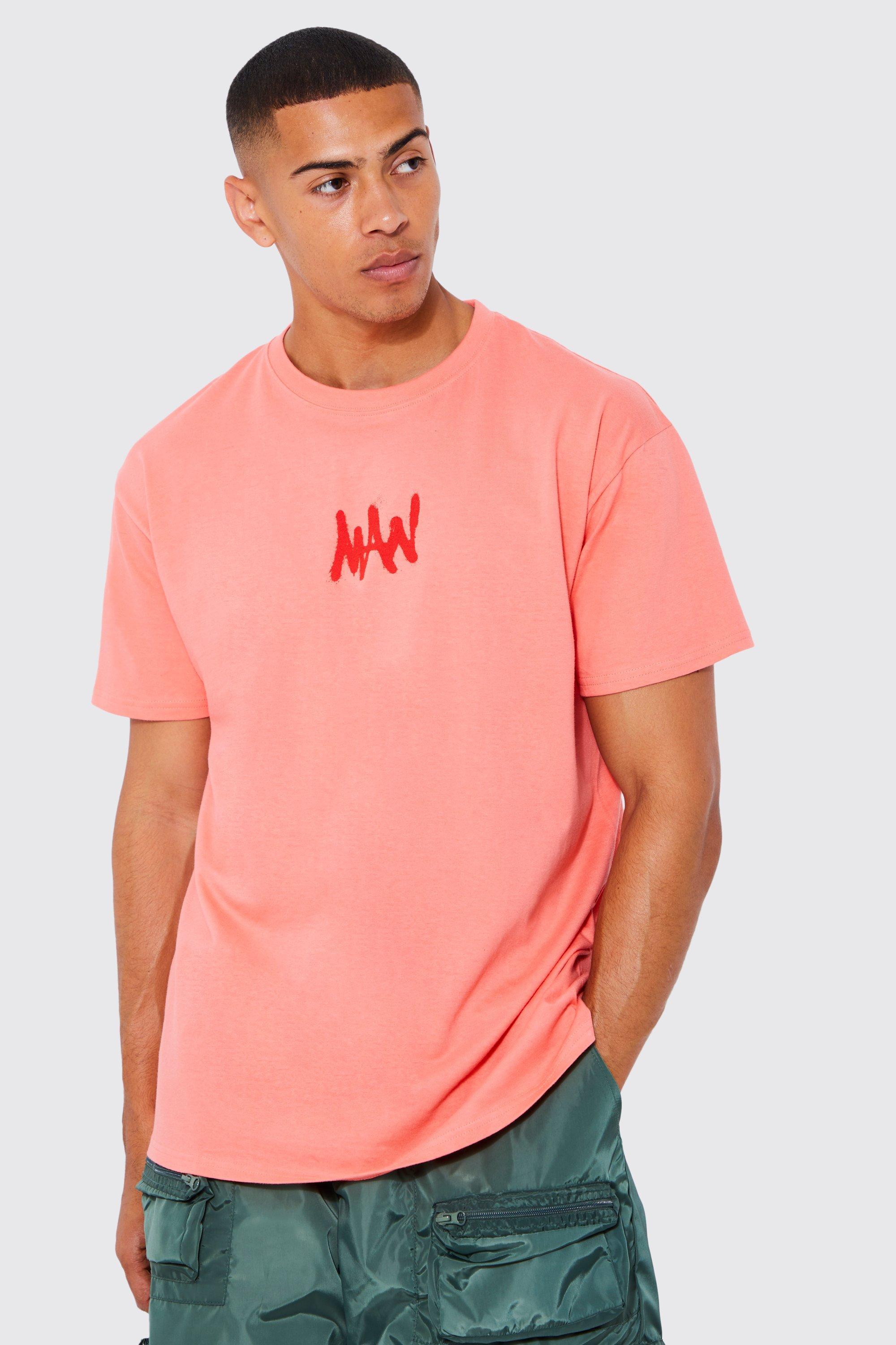 Boohooman Oversized Graffiti Man Graphic T Shirt In Pink For Men Lyst