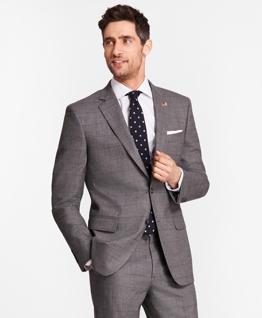 Lyst - Brooks Brothers Madison Fit Windowpane 1818 Suit in Gray for Men