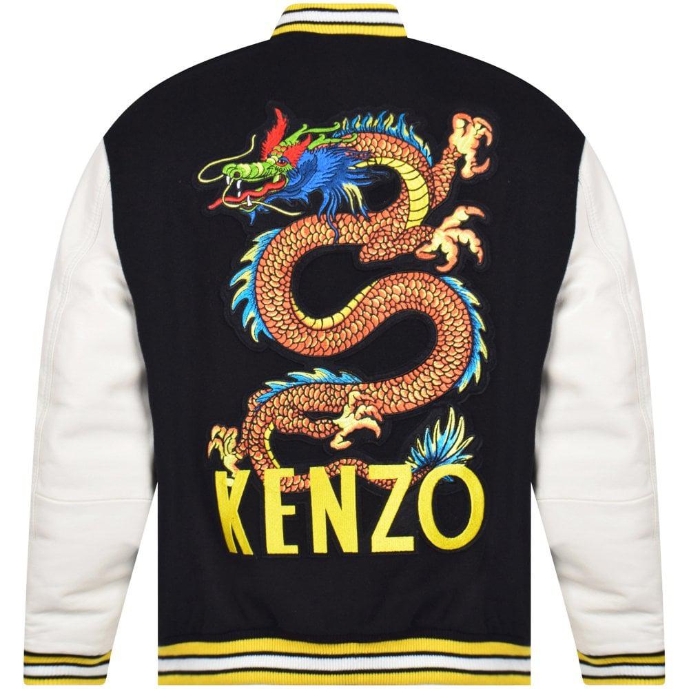 KENZO Paris Varsity Bomber Jacket in Black for Men - Lyst