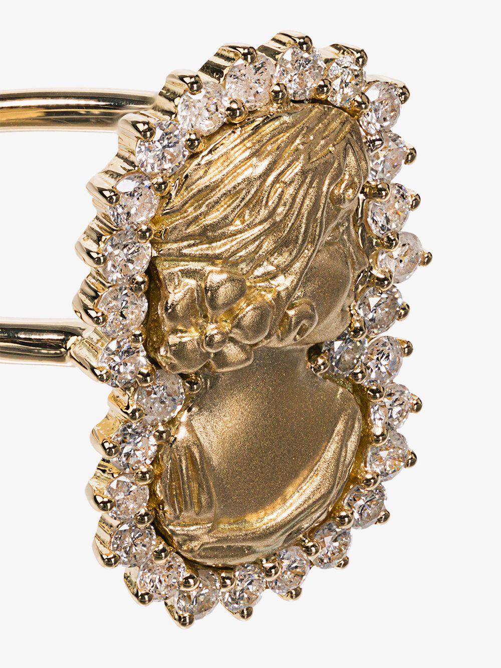 Anissa Kermiche 18k Yellow Gold Madame Roland Diamond Ring in Metallic ...
