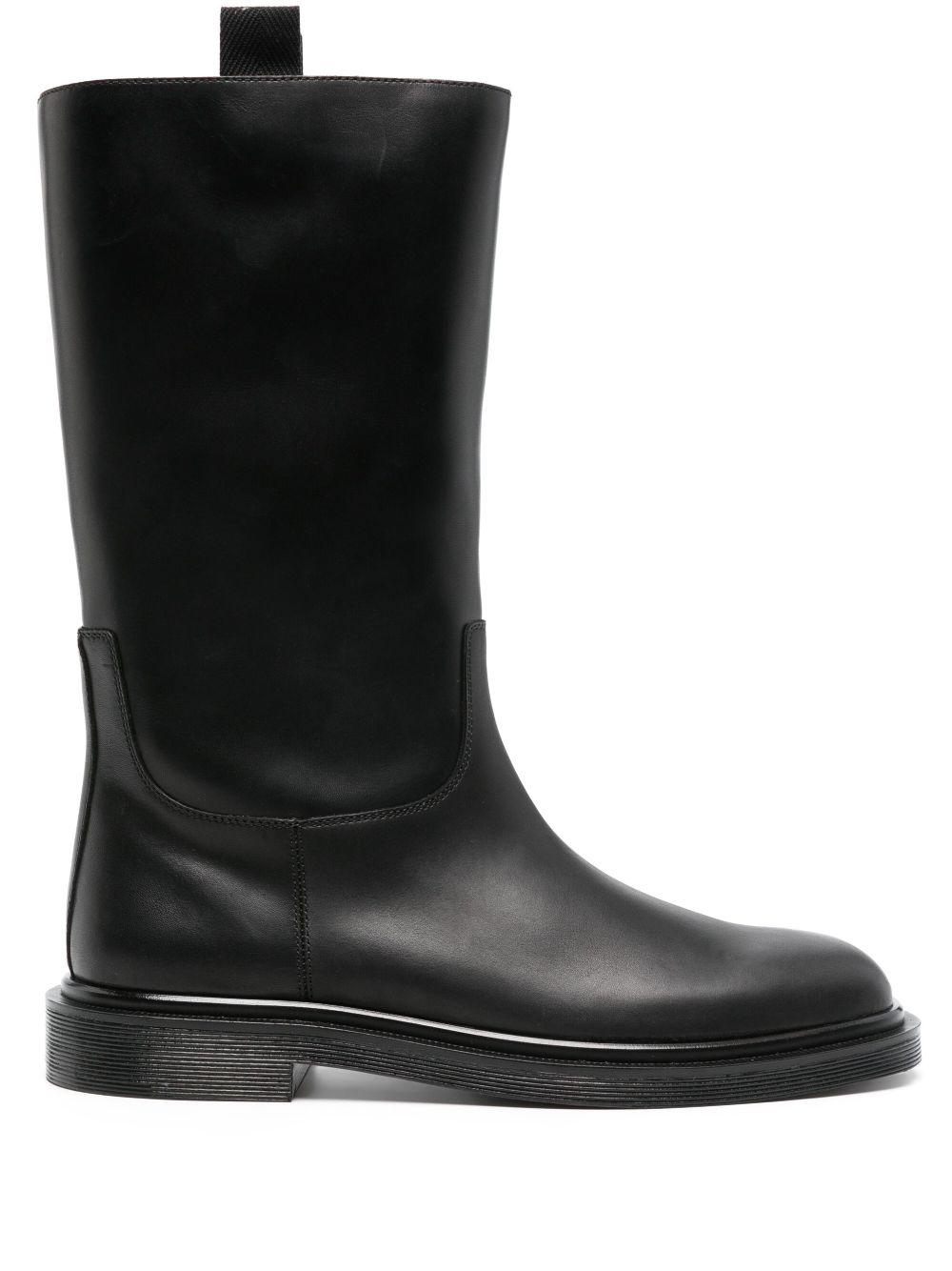 The Row Ranger Leather Boots in Black | Lyst