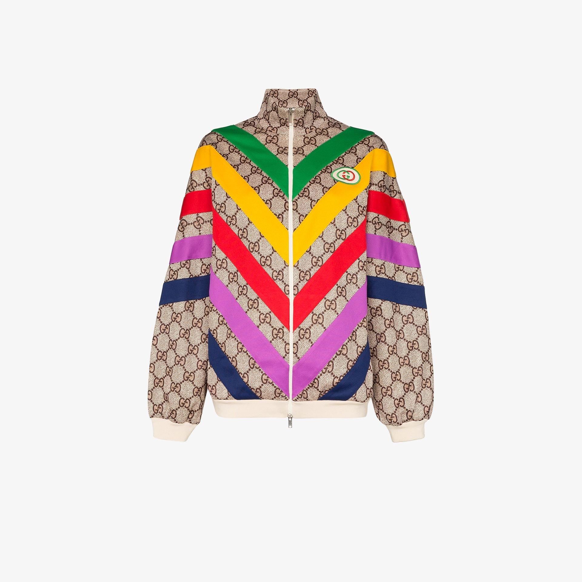 Gucci Technical Jersey GG Rainbow Track Jacket | Lyst