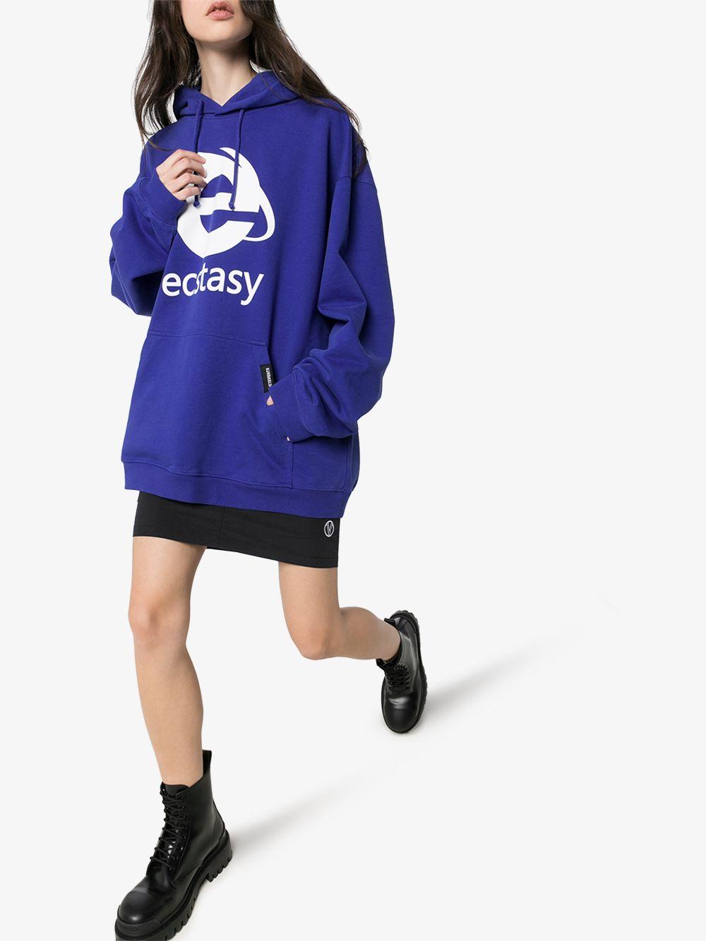 Vetements Ecstasy Print Hoodie in Blue - Lyst
