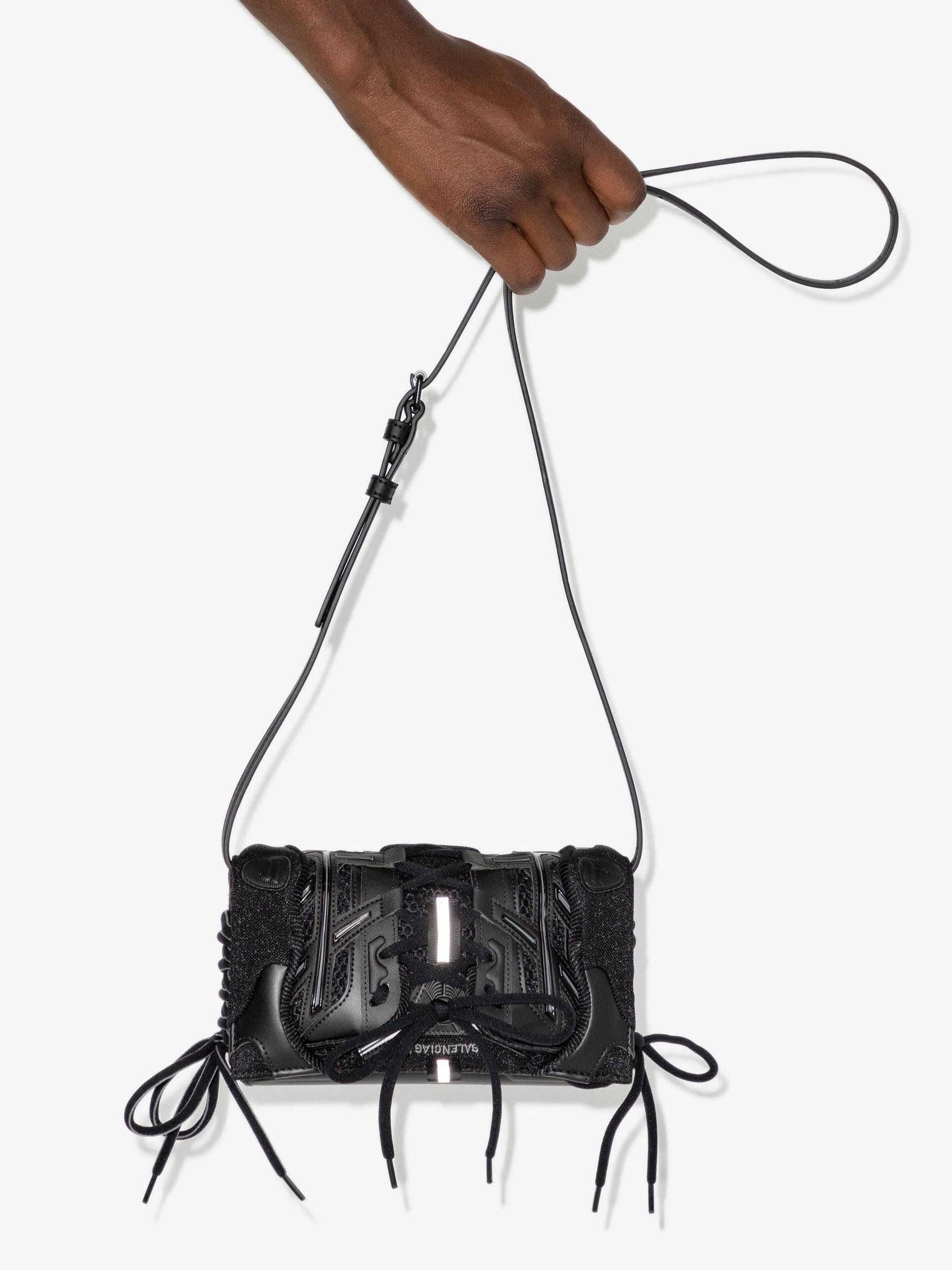 Balenciaga Black Sneakerhead Leather Shoulder Bag in White Balenciaga Black Sneakerhead Leather Shoulder Bag in White