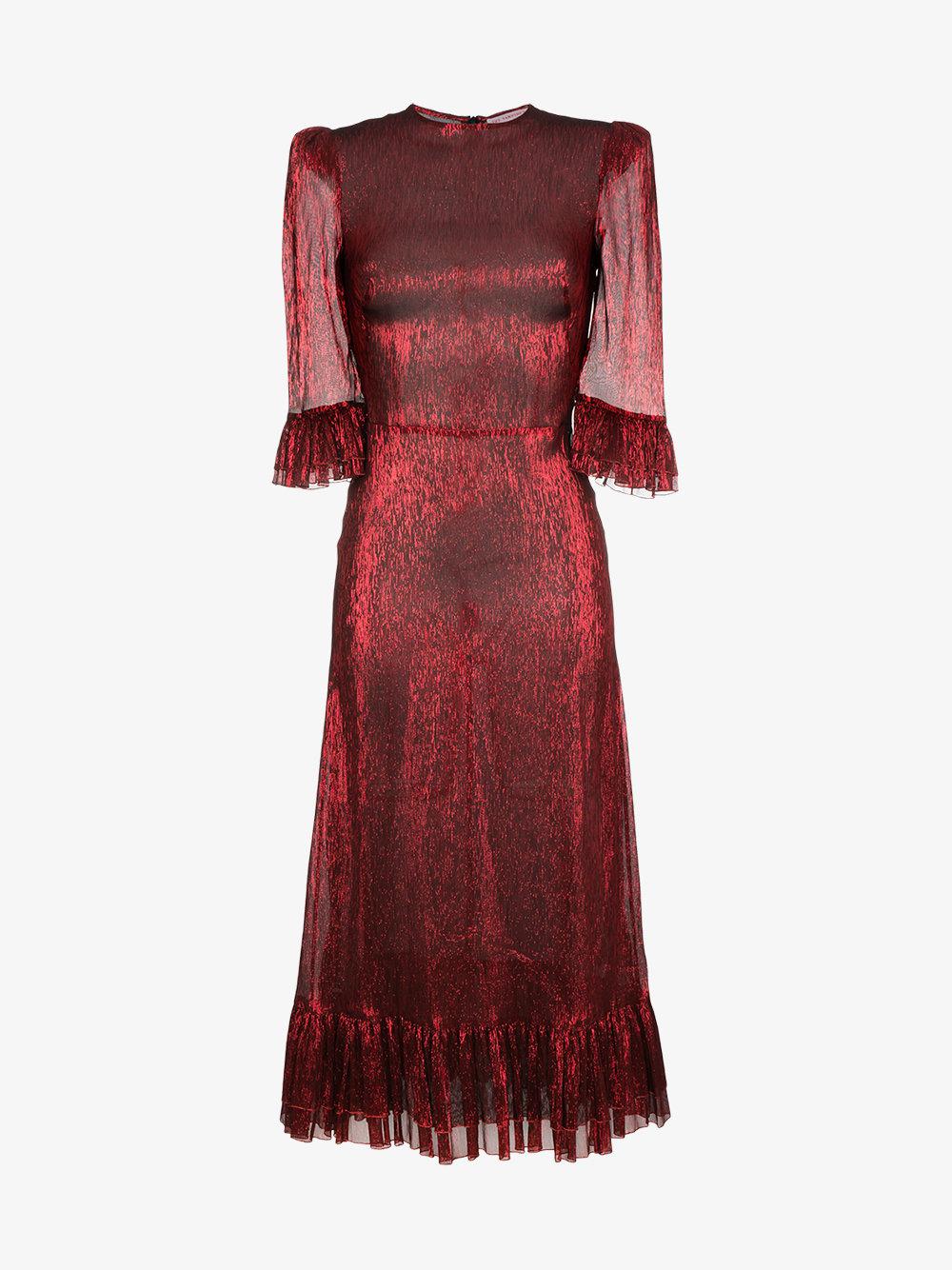 The Vampire's Wife Metallic Falconetti Dress in Red | Lyst Australia