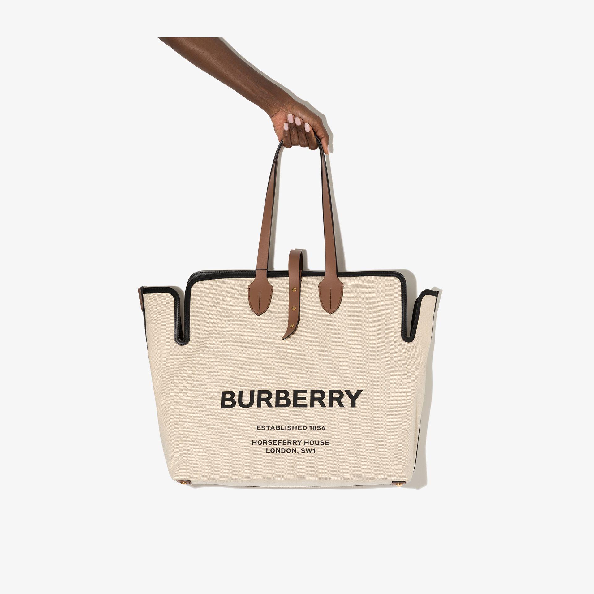 Burberry tote bag white store