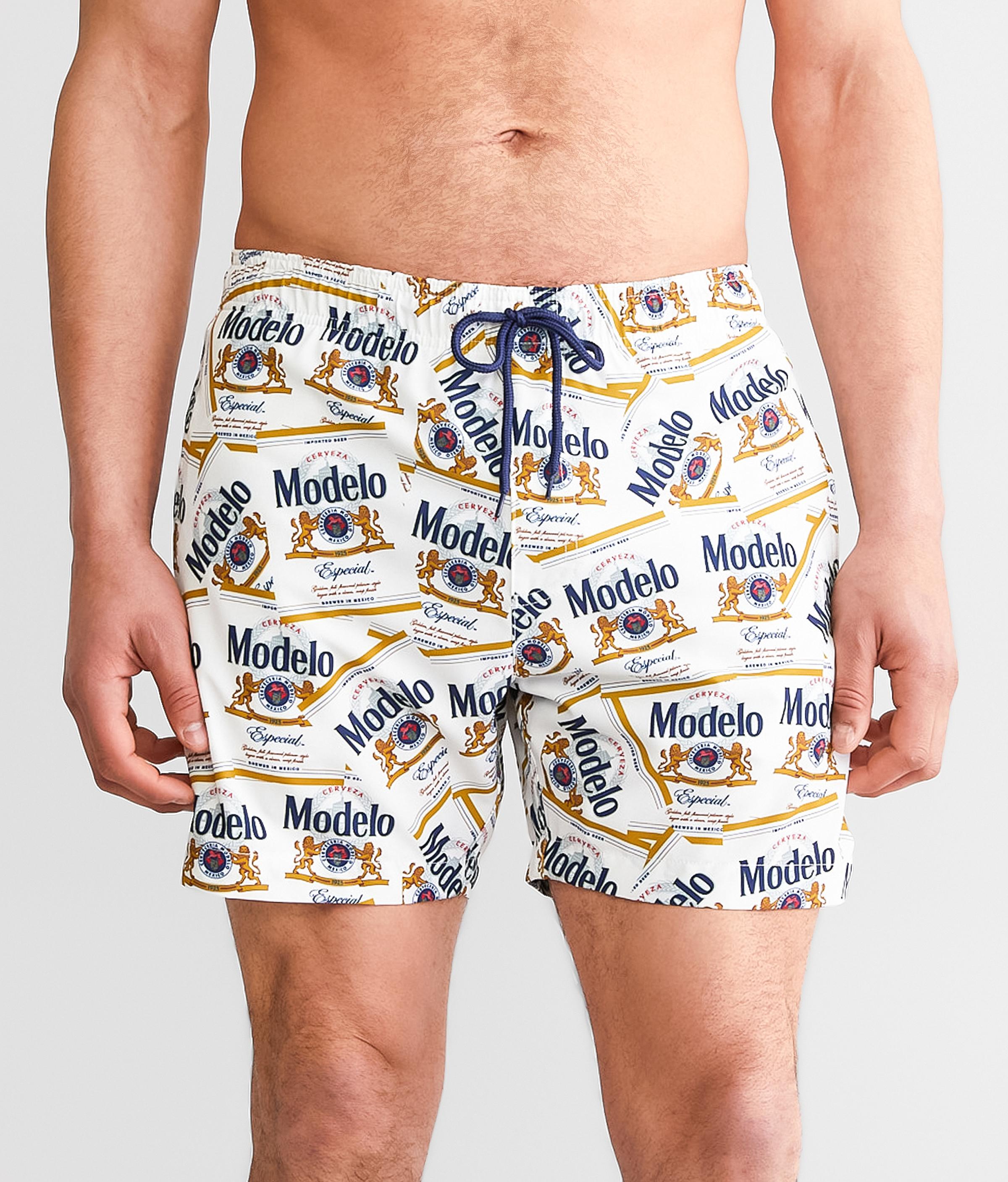 Bioworld Modelo Labels Swim Trunks in Blue for Men | Lyst