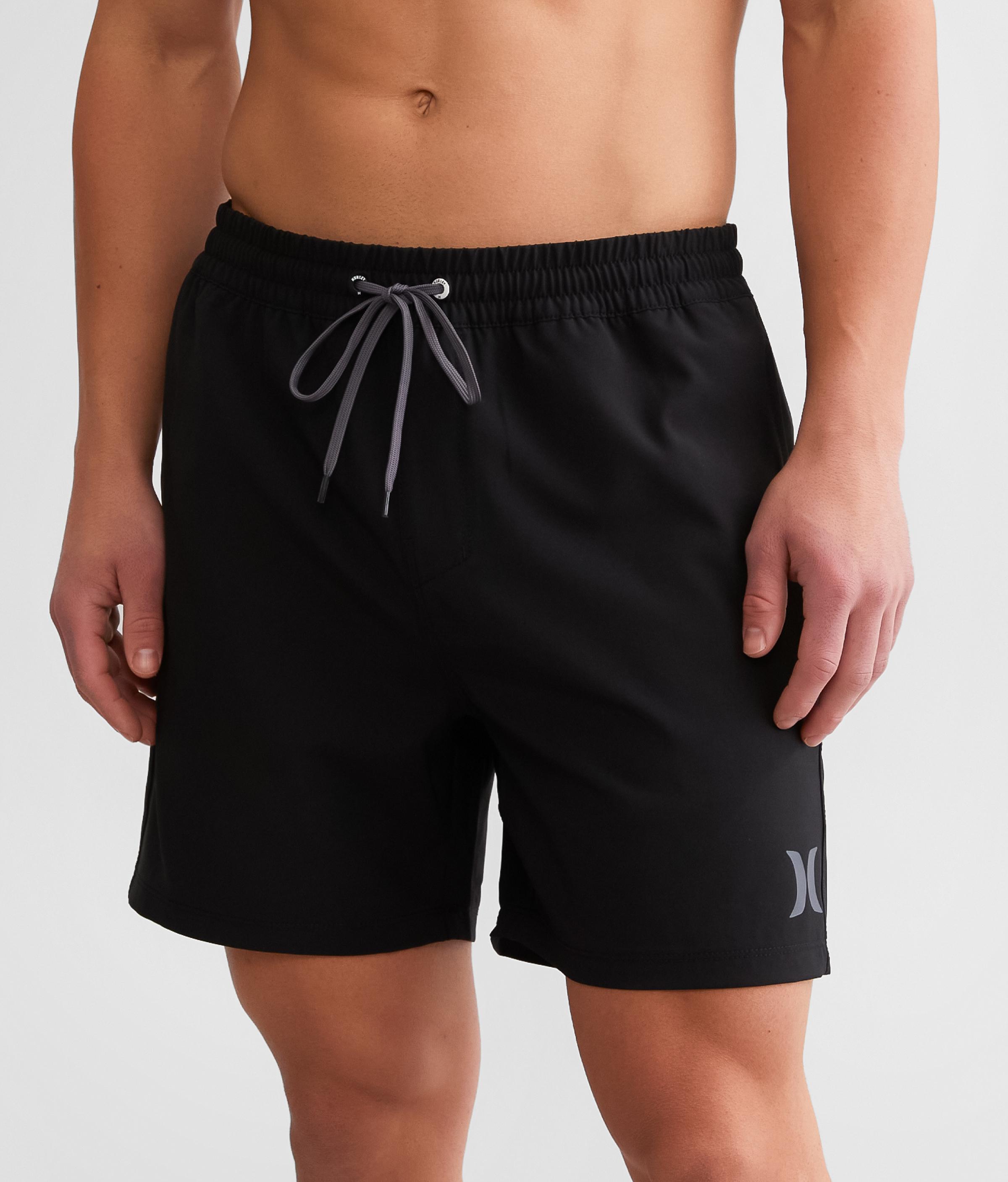 Hurley One & Only Volley Stretch Swim Trunks in Black for Men | Lyst