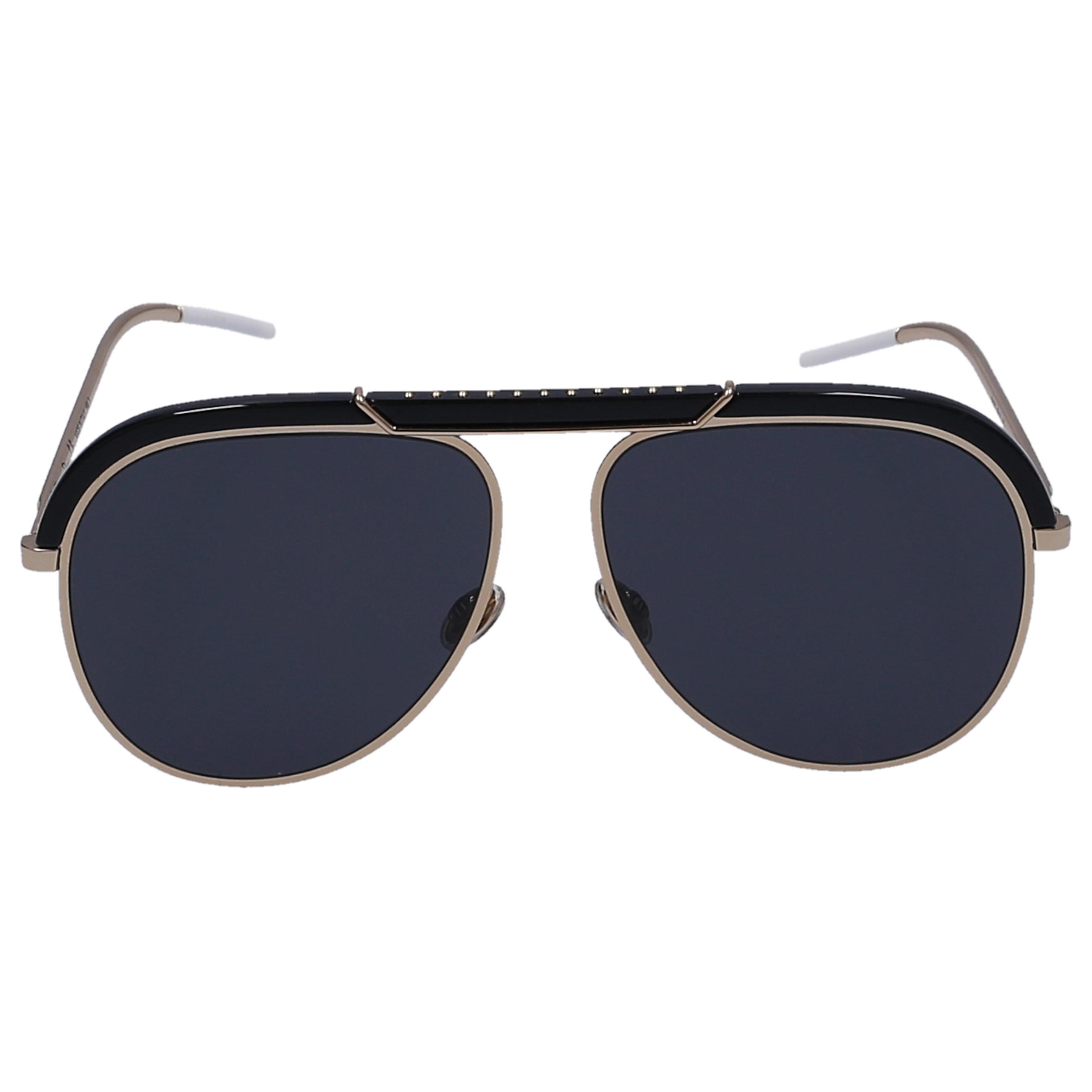 Dior Sunglasses Aviator Desert Metal Black Gold In Gray For Men Lyst
