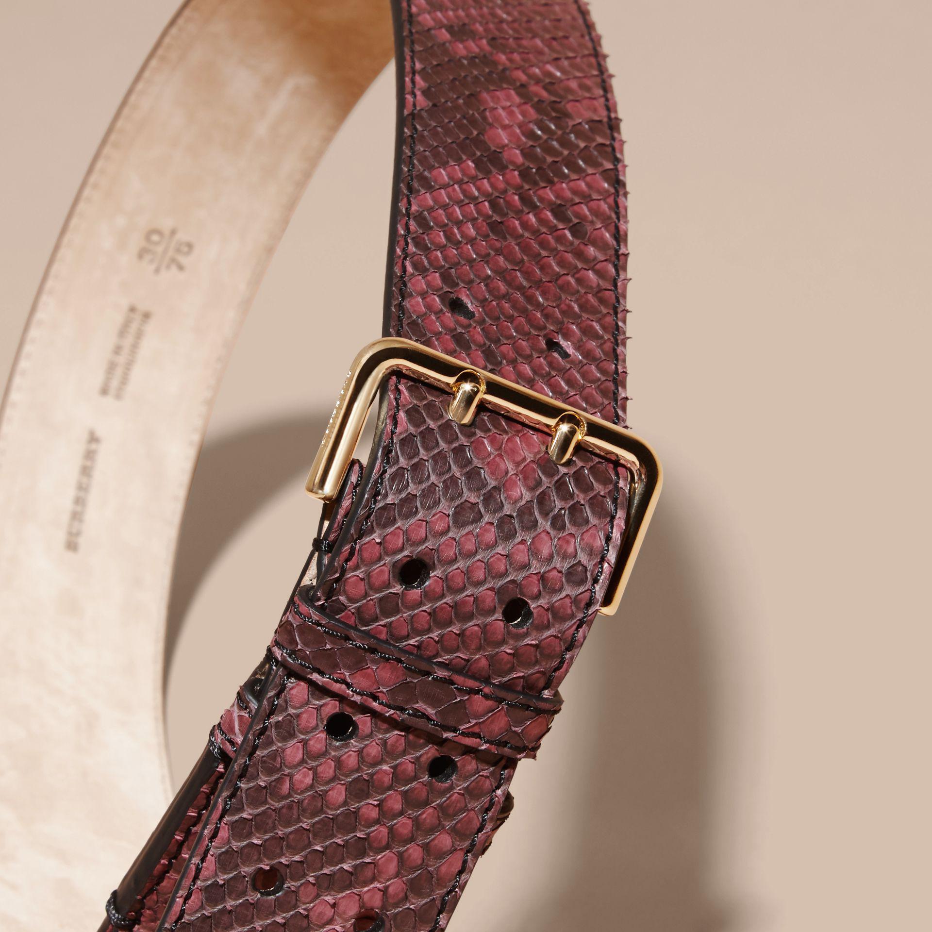 Burberry Leather Python Belt - Lyst