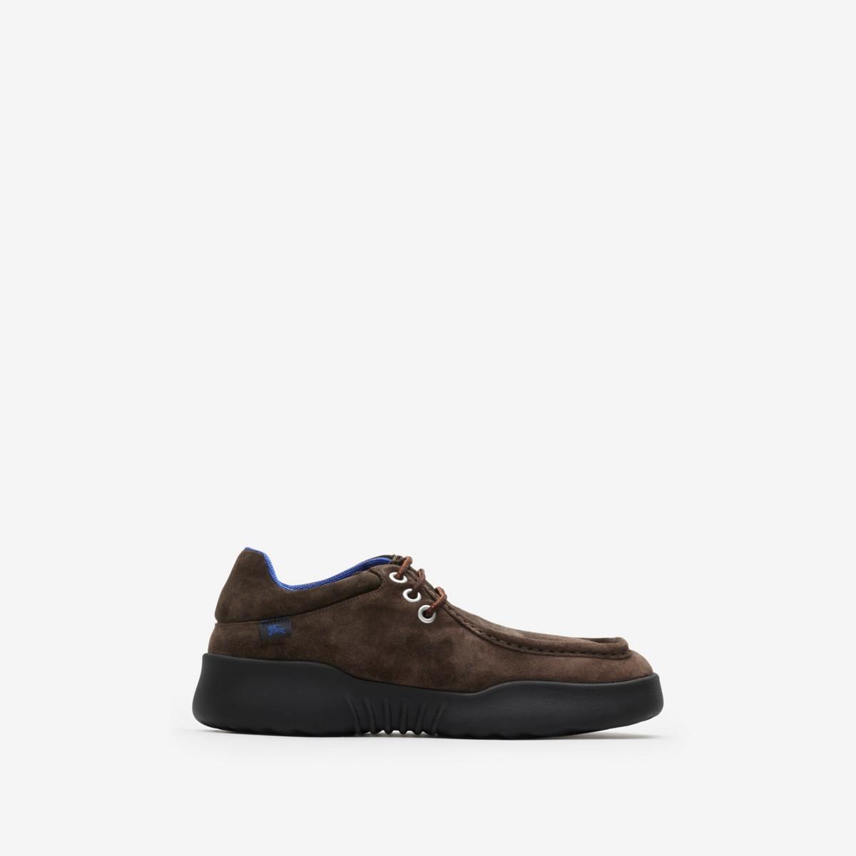 Burberry Suede Log Shoes in Black for Men | Lyst
