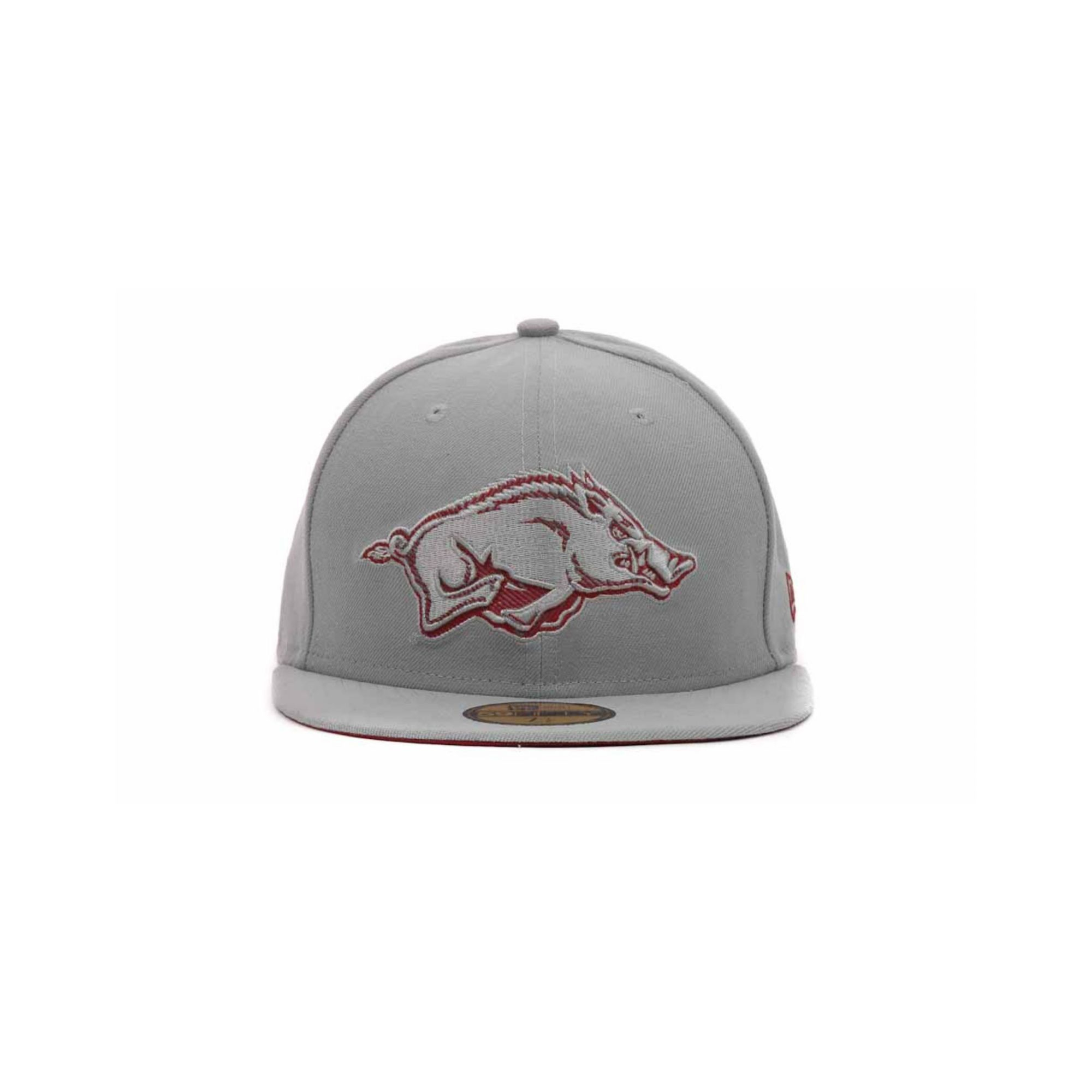 KTZ Arkansas Razorbacks High Risk 59fifty Cap in Gray/Gray (Gray) for ...