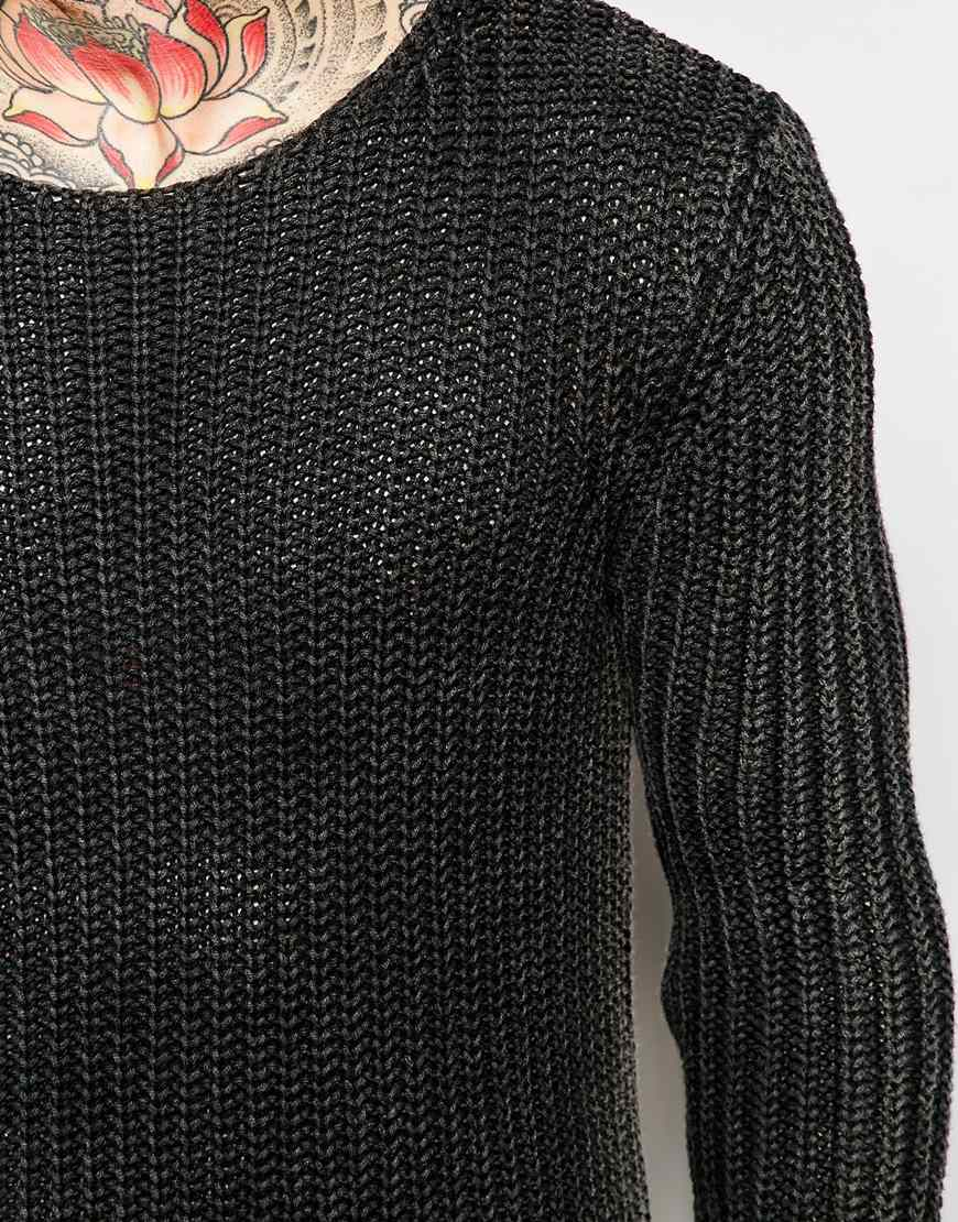 Buy washed grey jumper - In stock