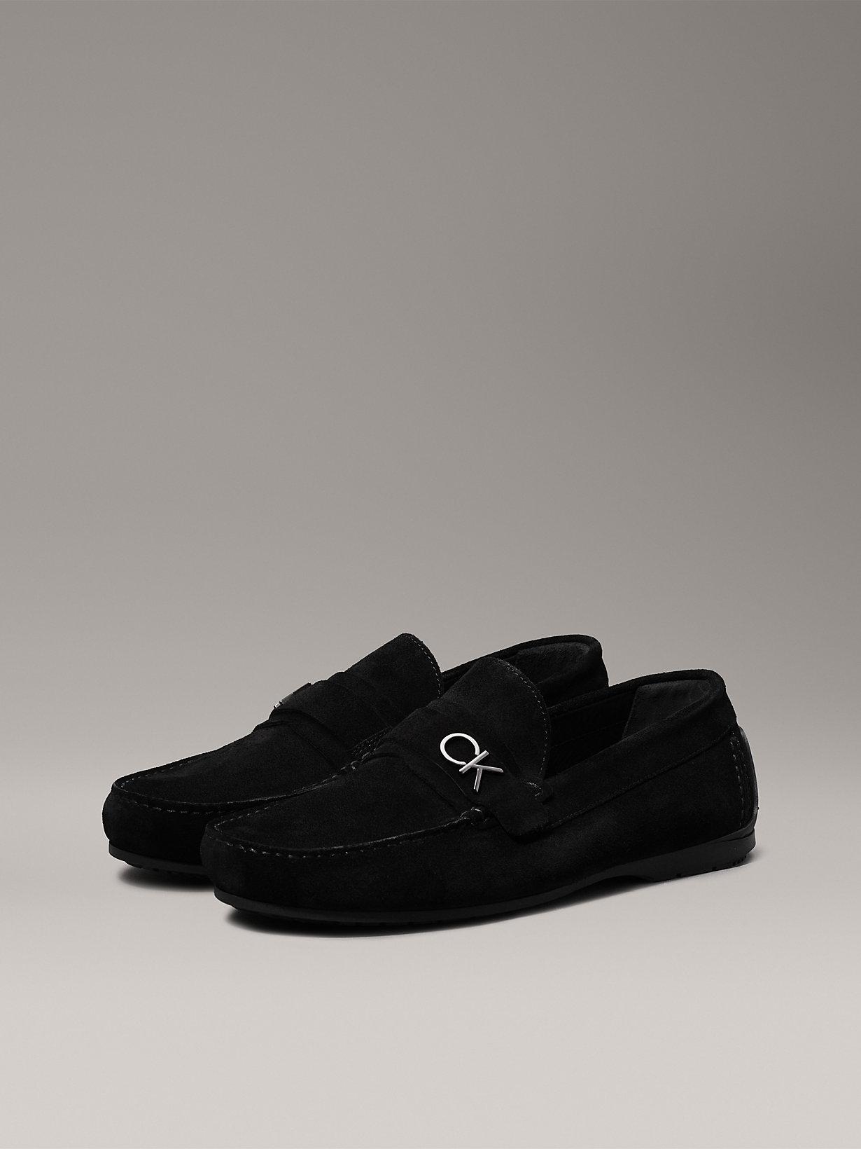 Calvin Klein Suede Loafers in Grey for Men Lyst UK