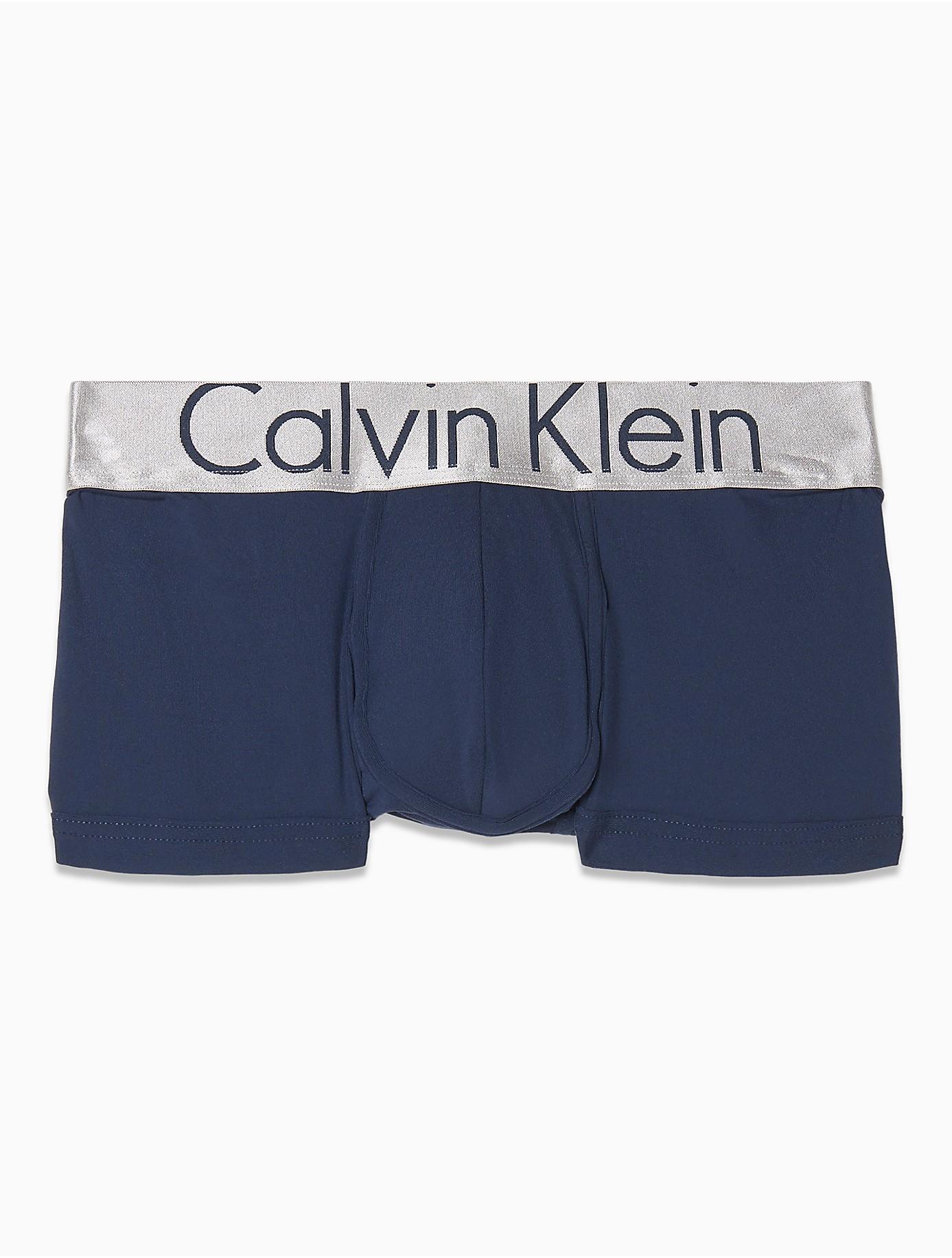 Calvin Klein Synthetic Steel Micro Low-rise Trunk in Blue for Men - Lyst