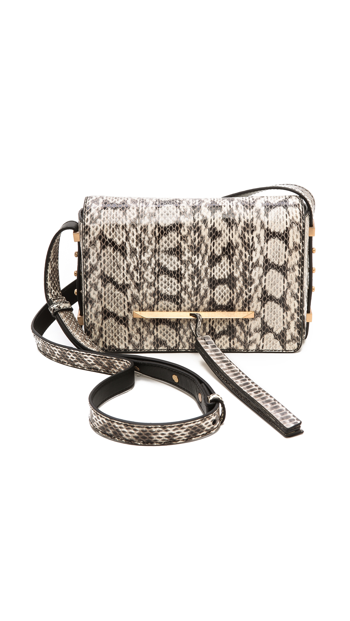 Black And White Snakeskin Crossbody Bag | semashow.com