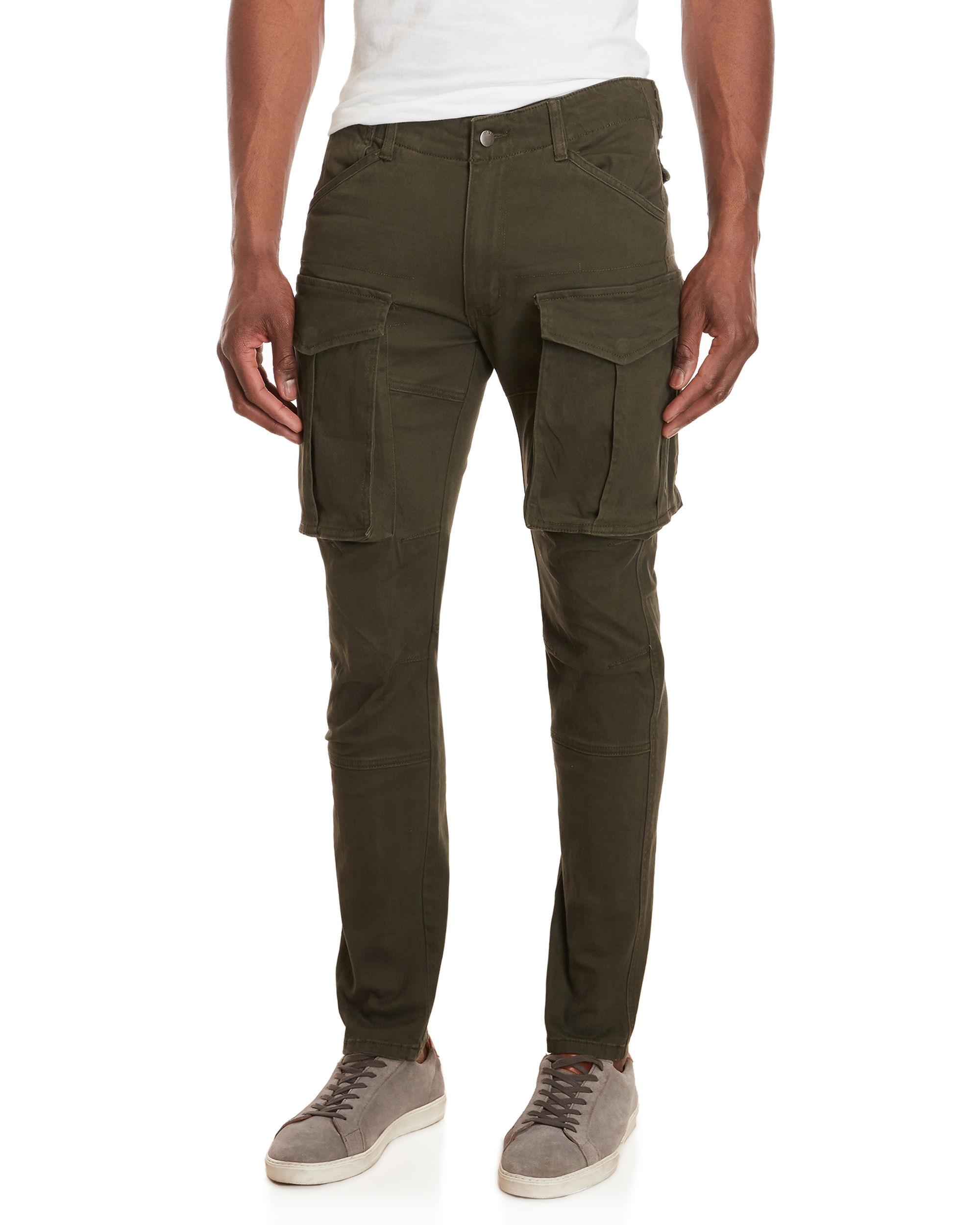 American Stitch Solid Twill Cargo Pants in Green for Men - Lyst