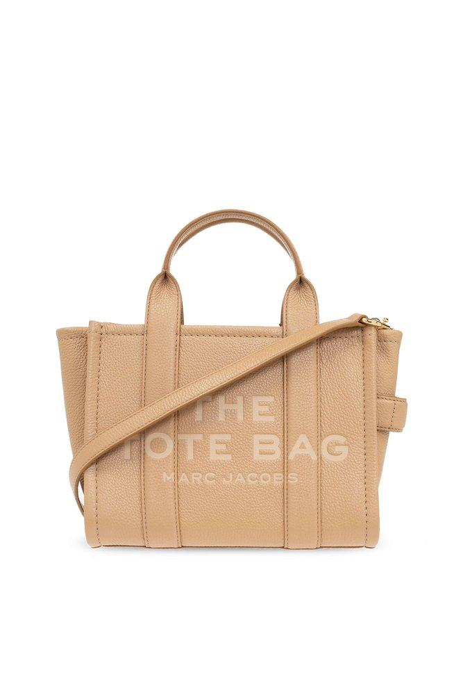 Marc Jacobs Logo Embossed Small Tote Bag in Natural | Lyst