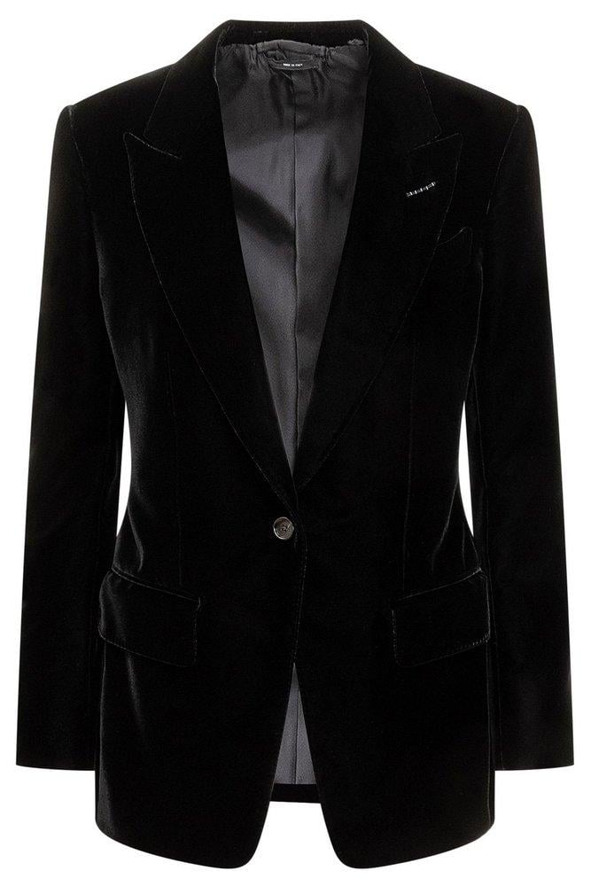 Tom Ford Wallis Velvet Blazer in Black | Lyst