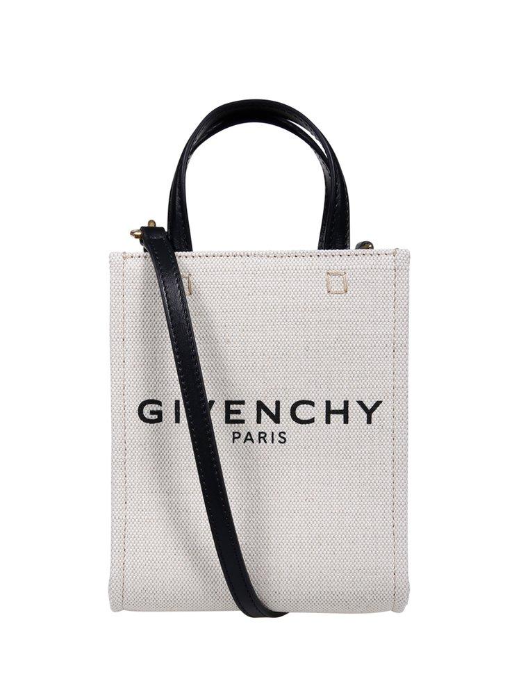 Givenchy Mini G-tote Canvas & Leather Vertical Shopping Bag in Natural ...