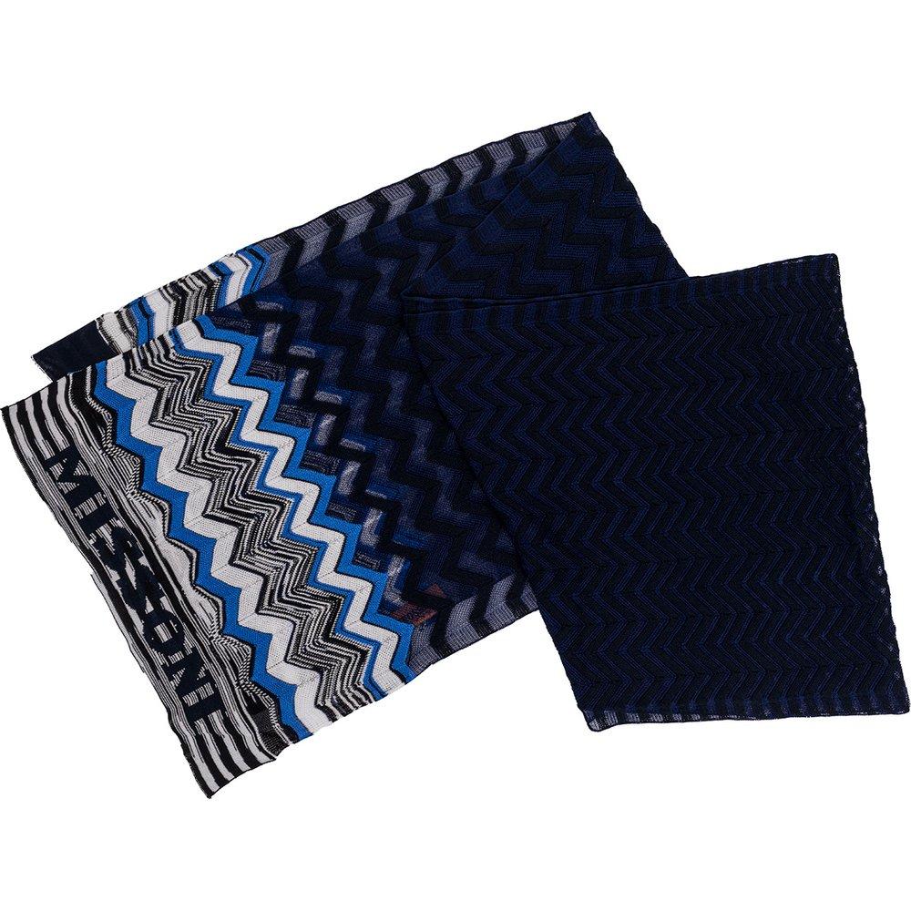 Missoni Zigzag Patterned Scarf in Blue | Lyst UK