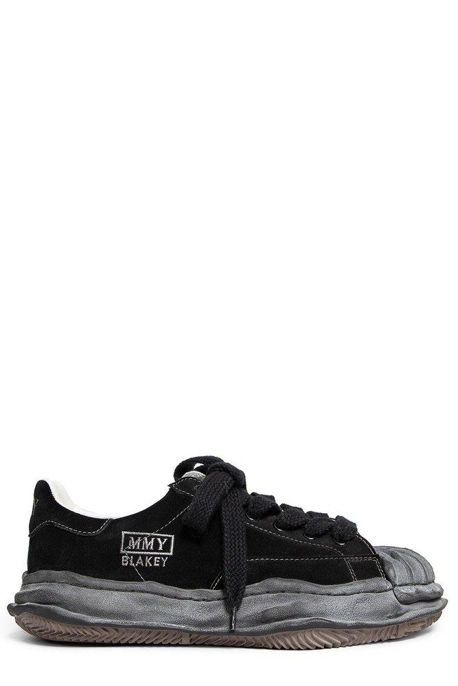 Maison Mihara Yasuhiro Blakey Distressed Sneakers in Black | Lyst