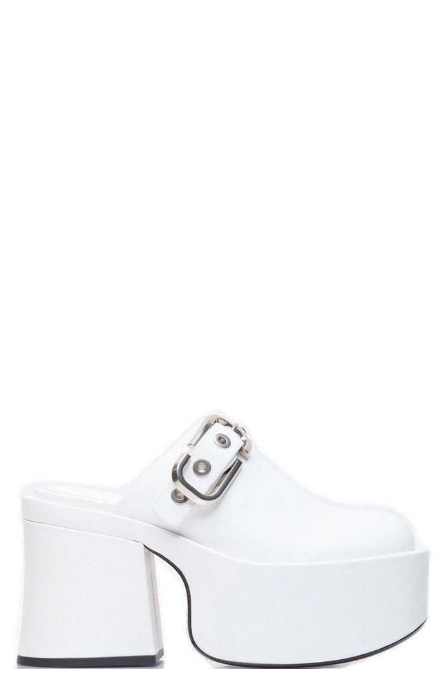 Marc Jacobs The J Marc Buckle Fastened Clogs in White | Lyst