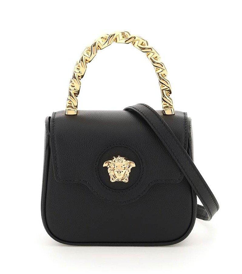 Versace La Medusa Mini Tote Bag in Black | Lyst