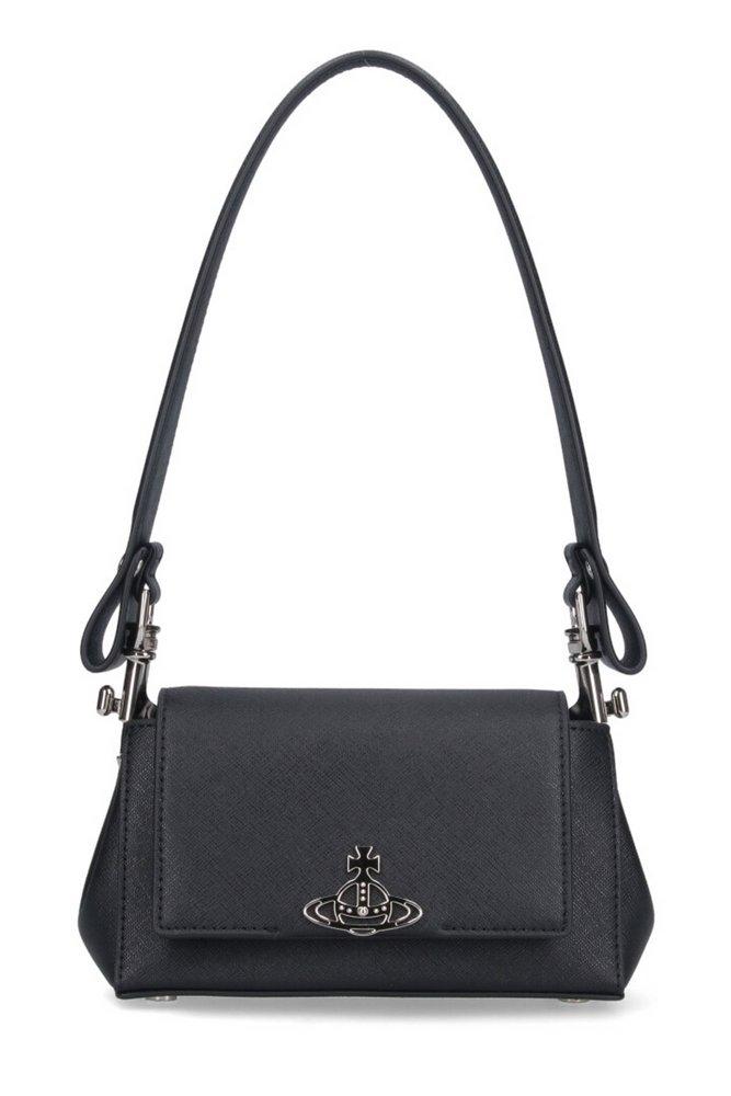 Vivienne Westwood Hazel Orb Plaque Small Shoulder Bag in Black | Lyst