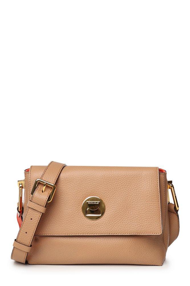 Coccinelle Liya Logo Engraved Crossbody Bag in Brown | Lyst