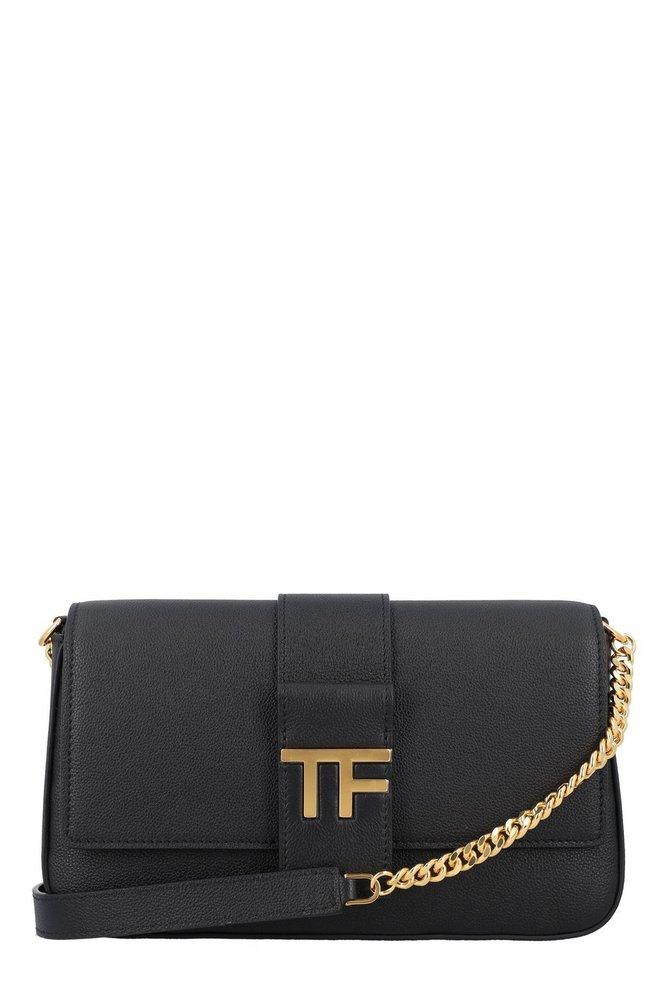 Tom Ford Tf Logo Chain Shoulder Bag in Black | Lyst
