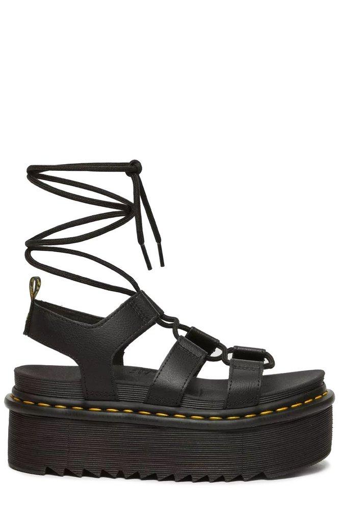 Dr. Martens Nartilla Xl Athena Platform Sandals in Black | Lyst