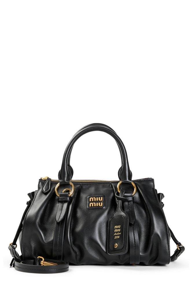 Miu Miu Chic Leather Handbag in Black | Lyst