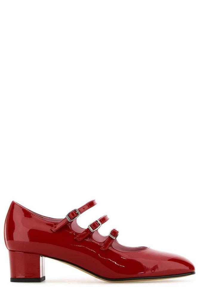 CAREL PARIS Paris Kina Block Heel Pumps in Red | Lyst