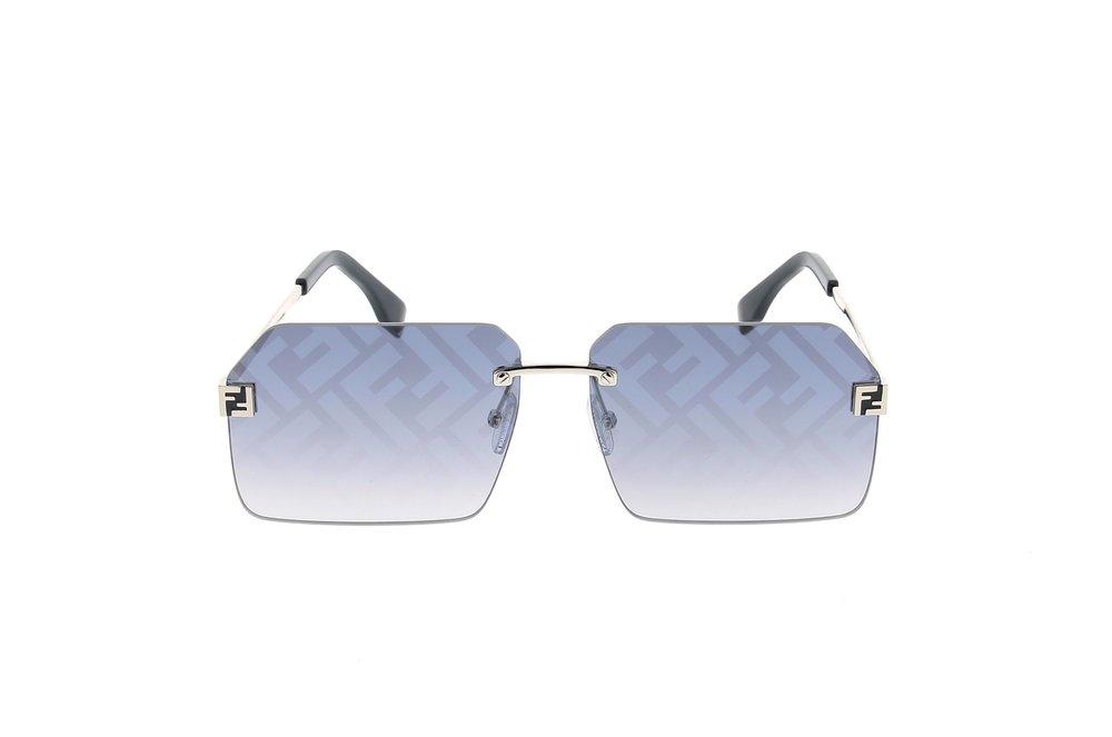 Fendi Square Frame Sunglasses in Black | Lyst UK