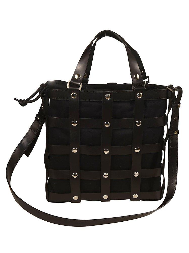 Junya Watanabe Caged-design Top Handle Bag in Black | Lyst
