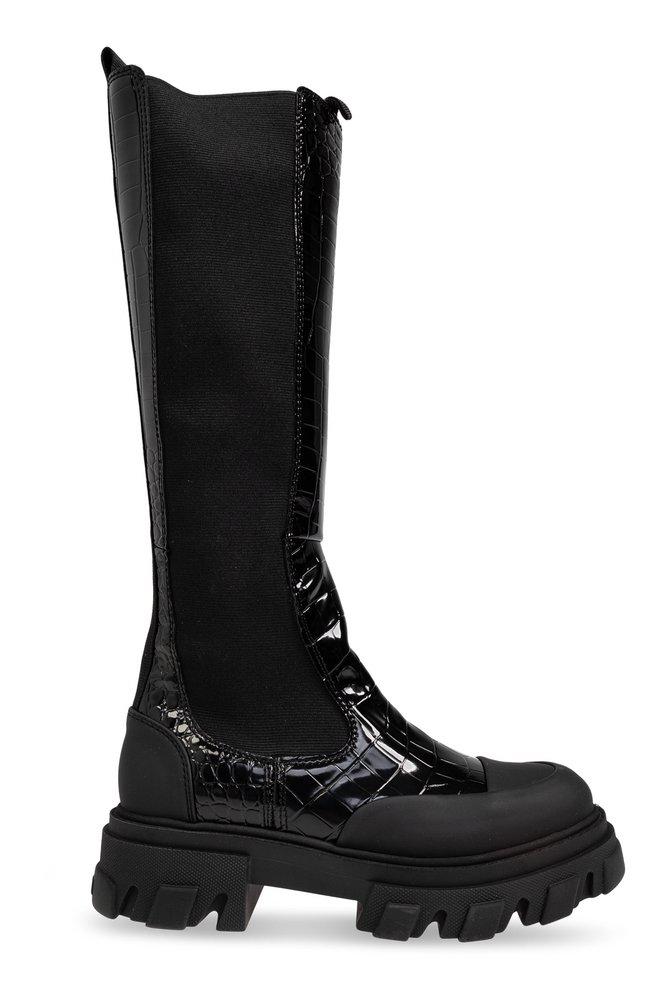 Ganni Platform Boots in Black | Lyst