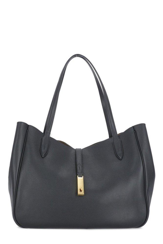 Polo Ralph Lauren Polo Id Large Top Handle Bag in Black | Lyst