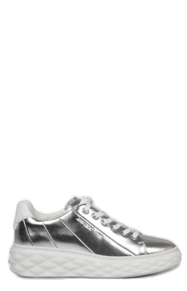 Jimmy Choo Diamond Light Maxif Lace Up Sneakers In White Lyst