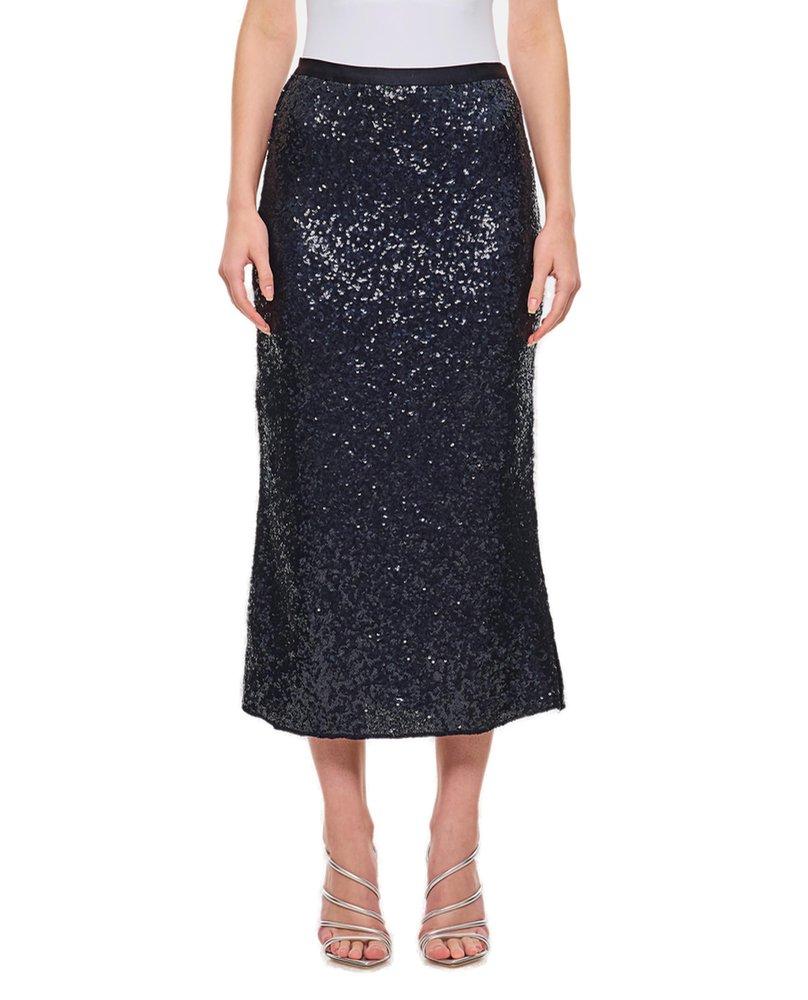 Polo Ralph Lauren A Line Sequin Midi Skirt in Blue | Lyst