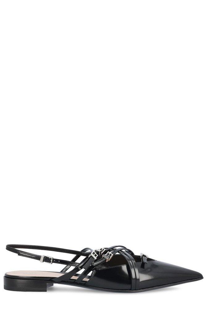 Gucci Strappy Ballet Flats in Black | Lyst