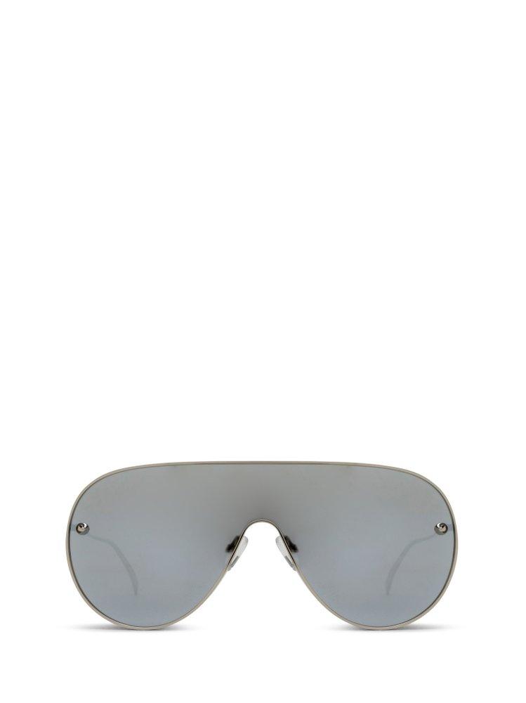 Alexander McQueen Shield Frame Sunglasses in Grey | Lyst UK